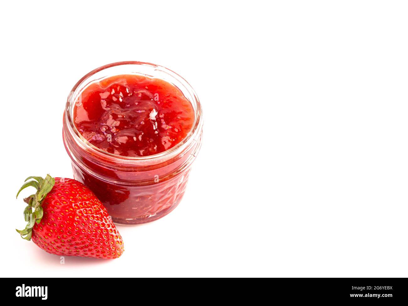 Classic Strawberry Jam Isolated on a White Background Stock Photo - Alamy