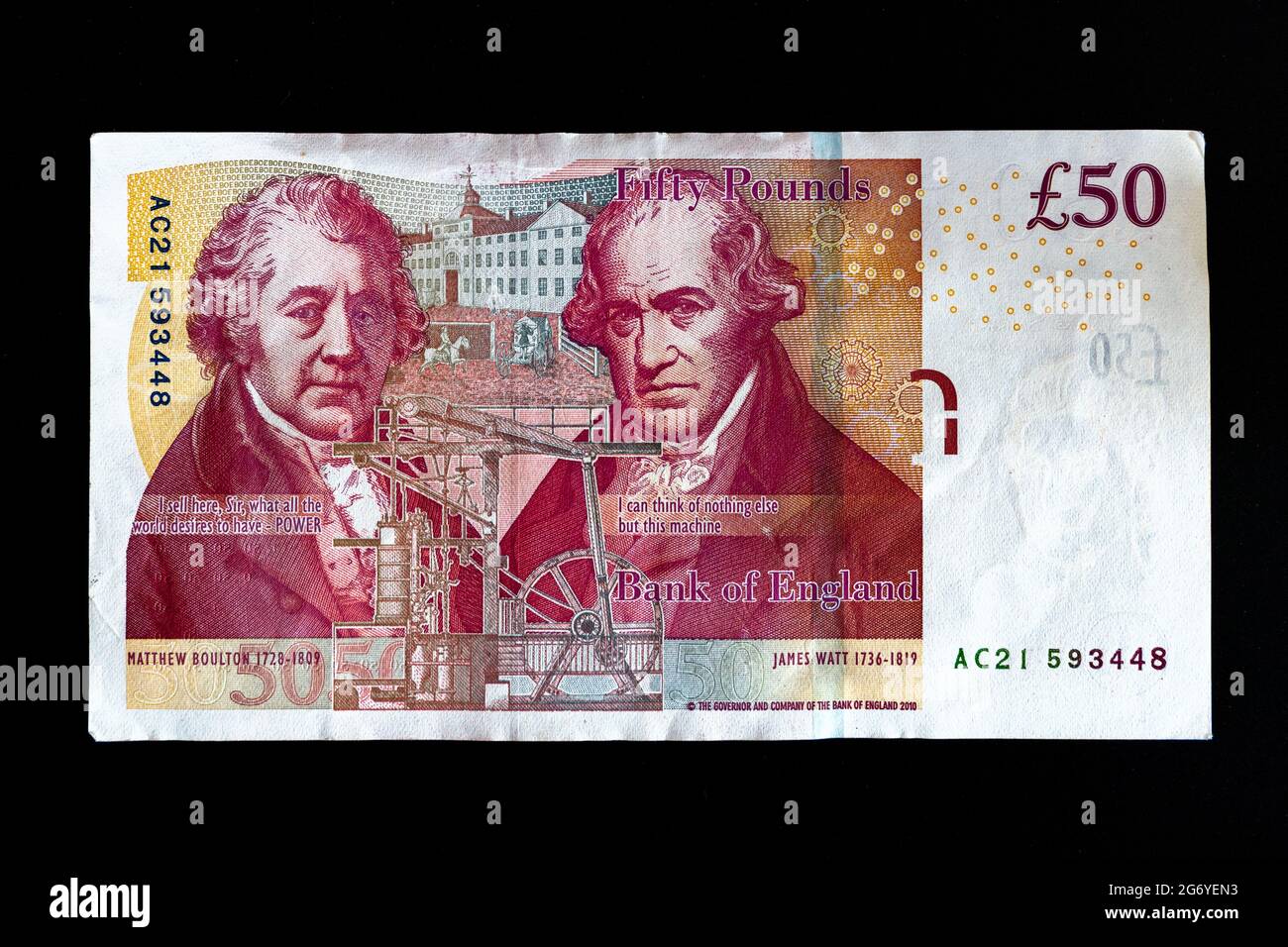 Old fifty pound note hi-res stock photography and images - Alamy