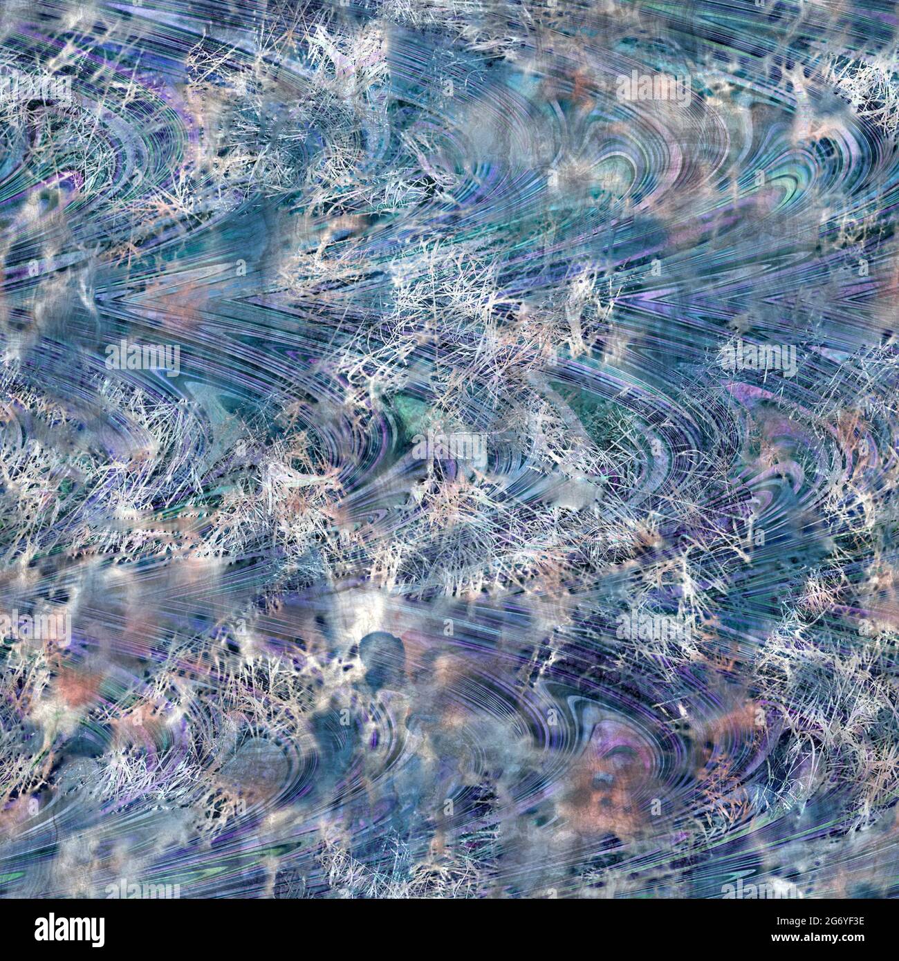 Seamless highly textured intricate and ornate pattern in navy blue ...