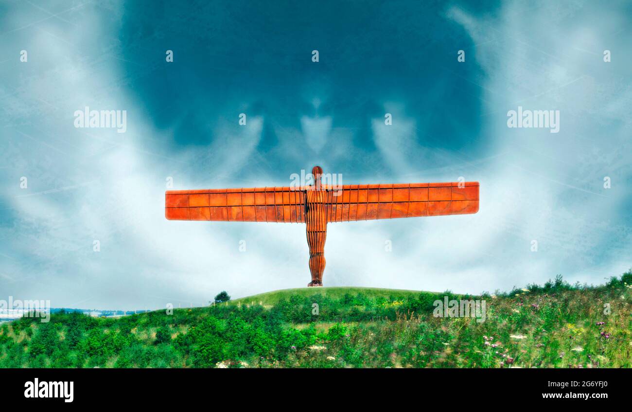UK, England, Angel of the North, arty Stock Photo - Alamy