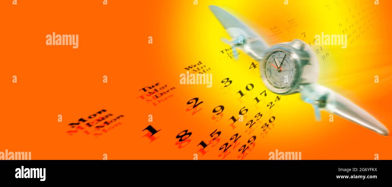 Time flies clock calendar hi-res stock photography and images - Alamy
