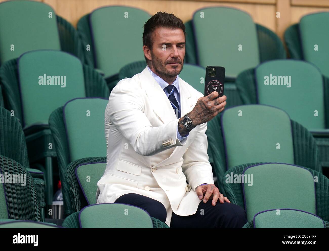 David beckham in royal box on centre court hi-res stock photography and ...