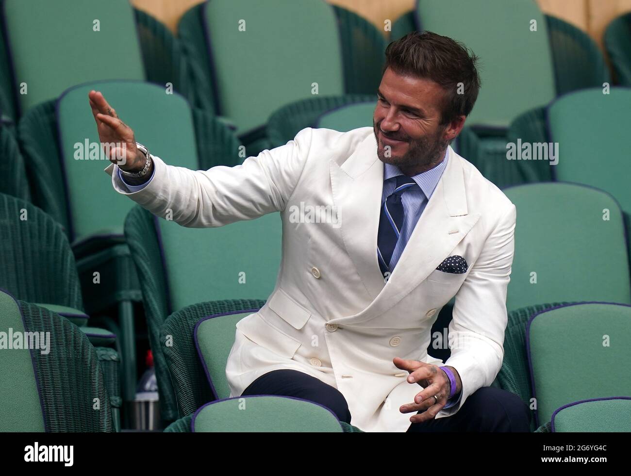 David beckham in royal box on centre court hi-res stock photography and ...