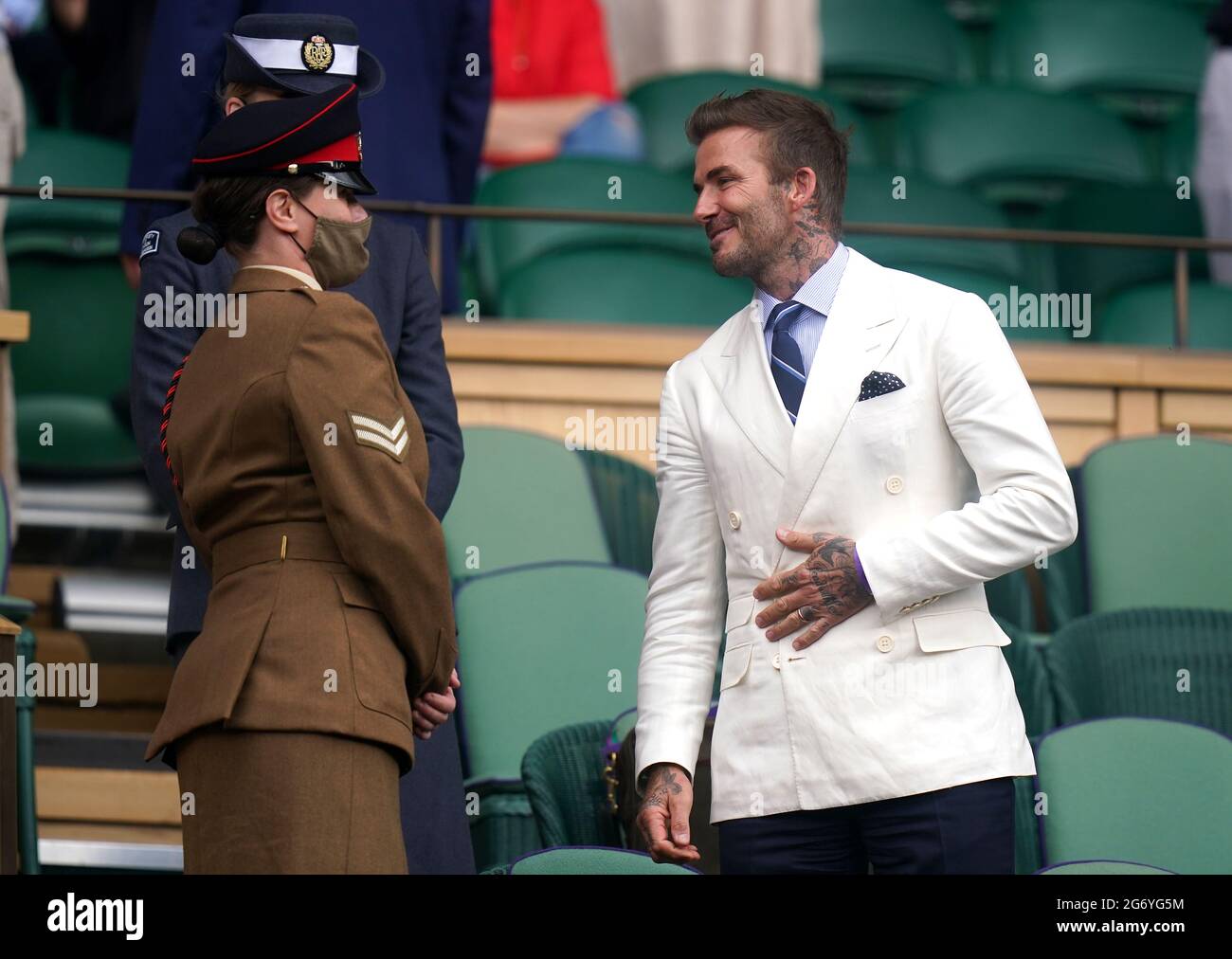 David beckham in royal box on centre court hi-res stock photography and ...