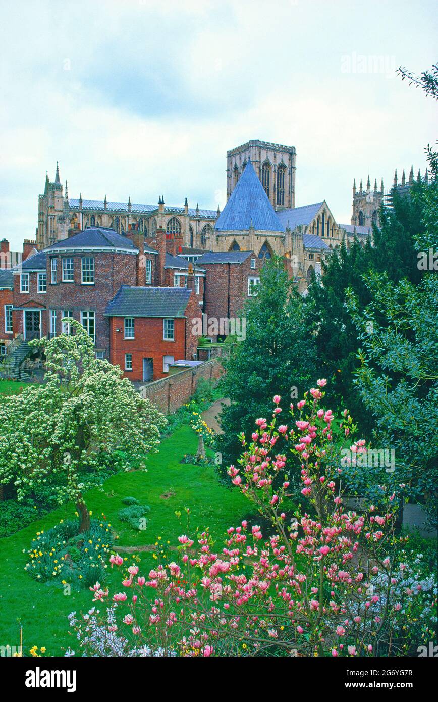 Europe, UK, York, Yorkshire, York minster, and local housing, spring ...