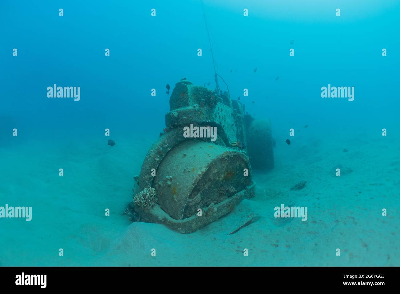 Sea pollution in metals and other garbage in the Red Sea Stock Photo ...