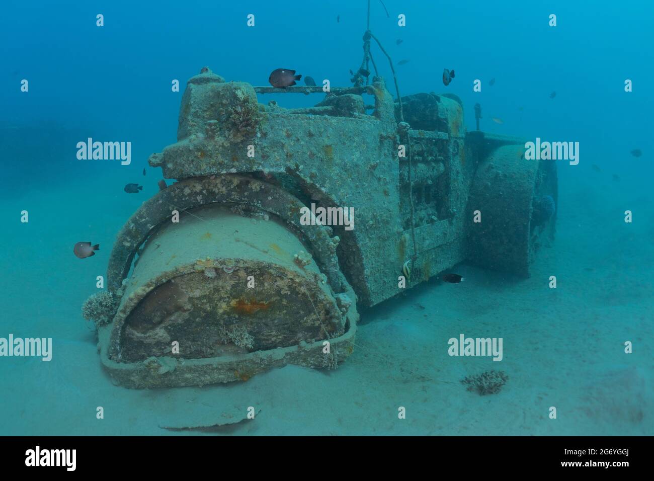 Sea pollution in metals and other garbage in the Red Sea Stock Photo ...