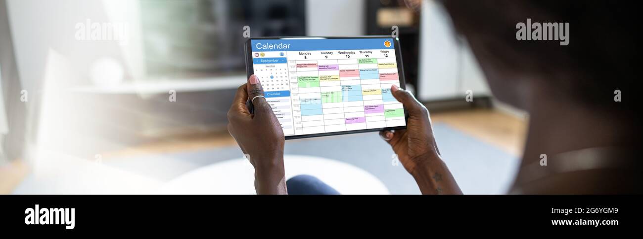 Digital calendar hi-res stock photography and images - Alamy