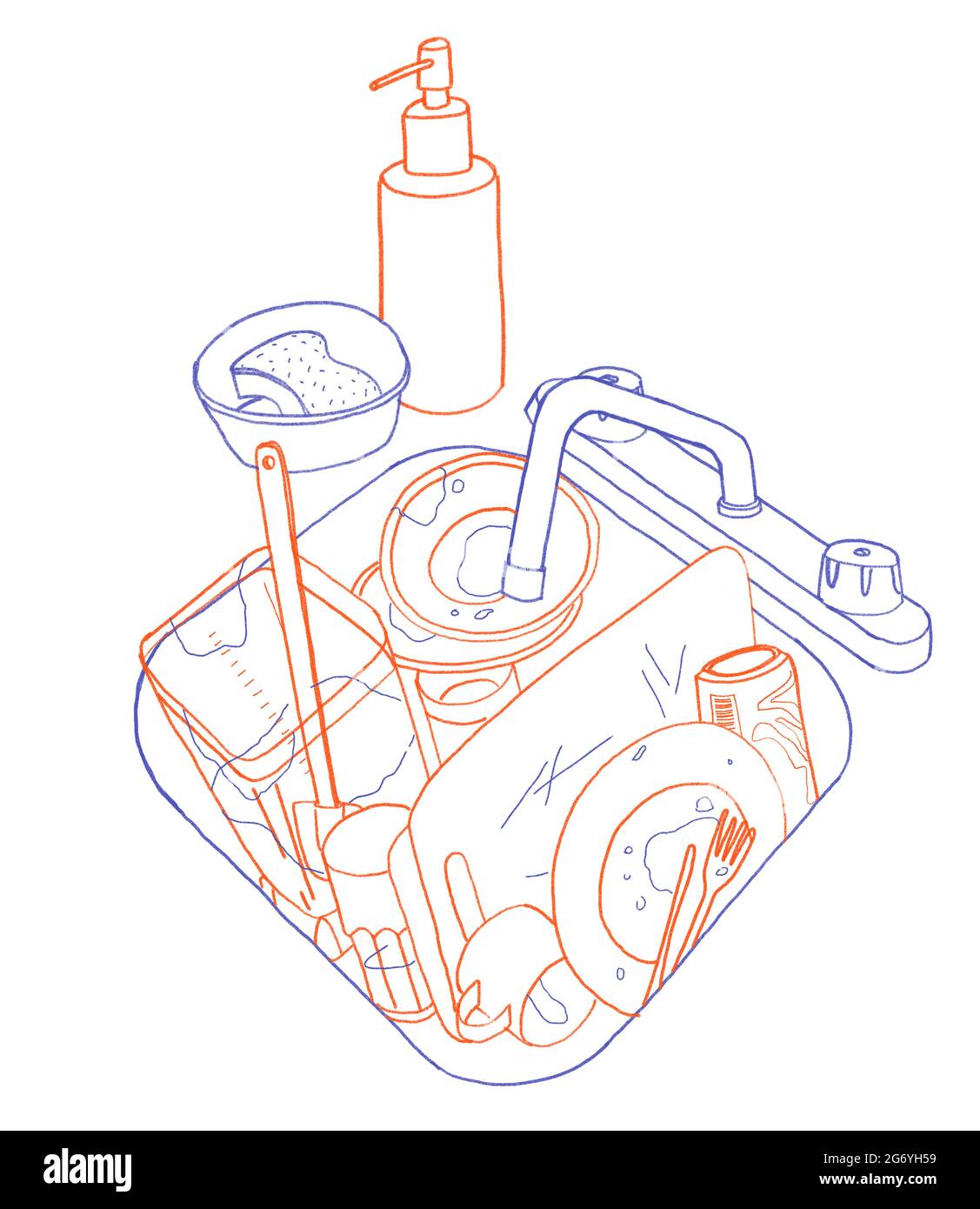 Kitchen sink drawing hi-res stock photography and images - Alamy