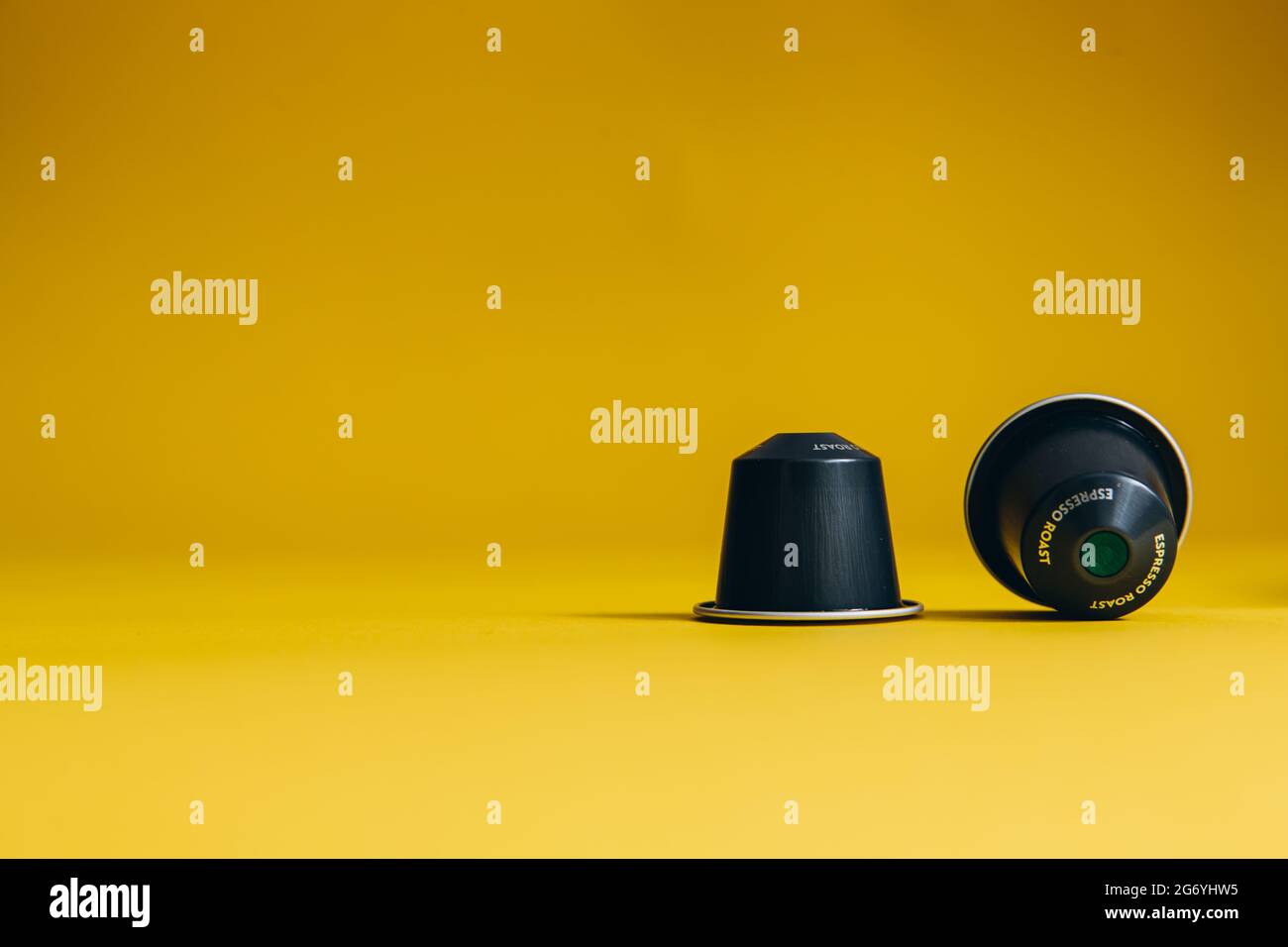 Disposable coffee capsules for coffee machine Stock Photo - Alamy