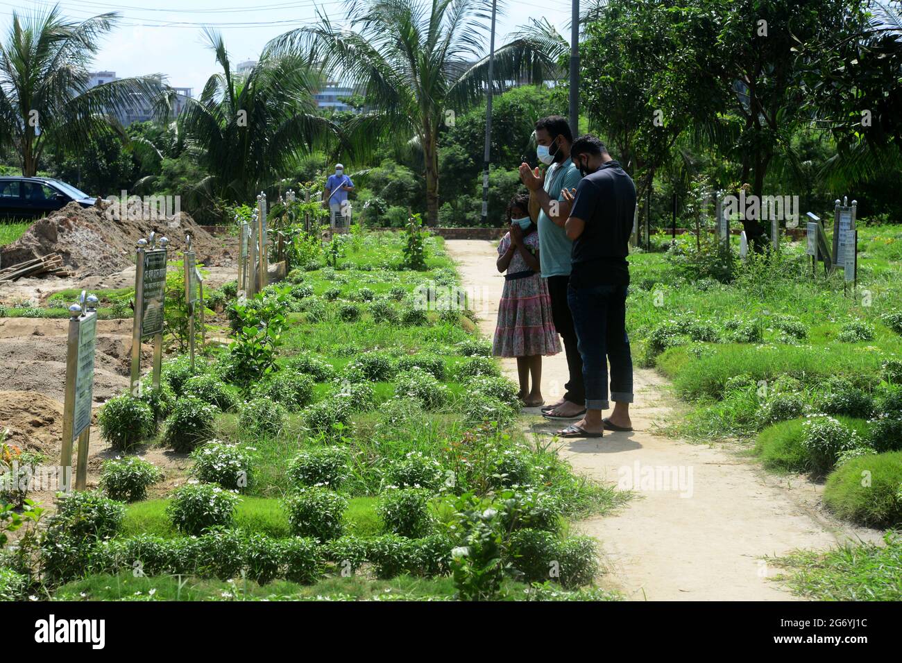 Dhaka, Bangladesh. 09th July, 2021. People offer prayers for their ...