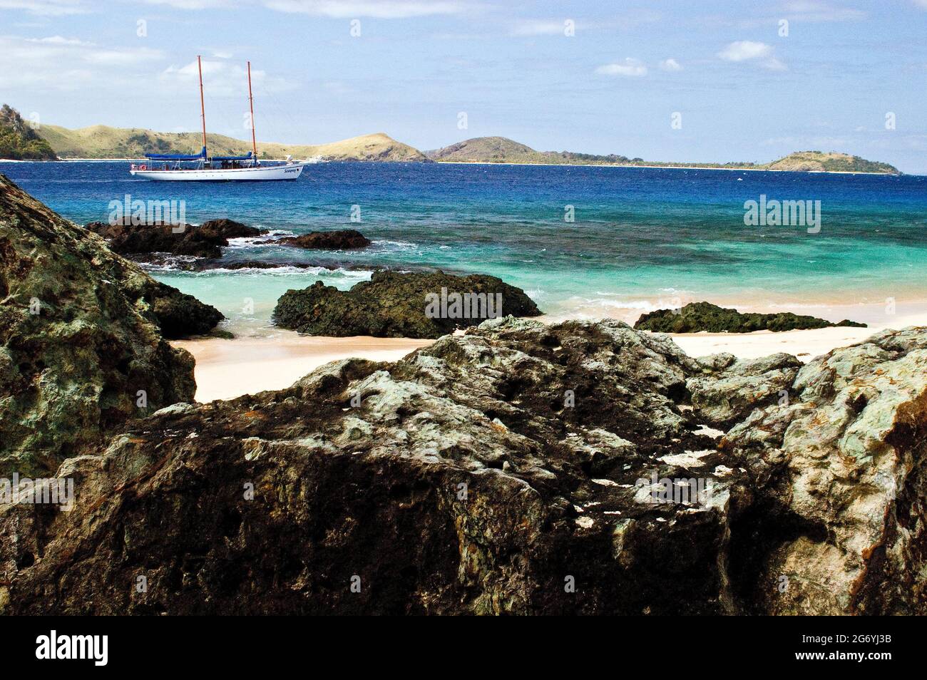 Monuriki, island in Fiji where Tom Hank's "Castaway" was filmed Stock ...