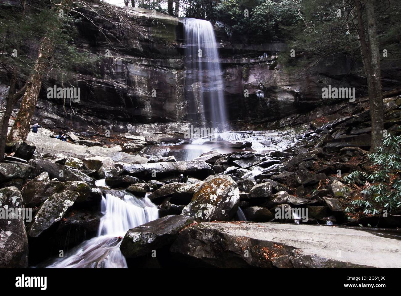 Waterfall in Smokey Mountain National Park, Gatlinburg, Tennessee Stock ...