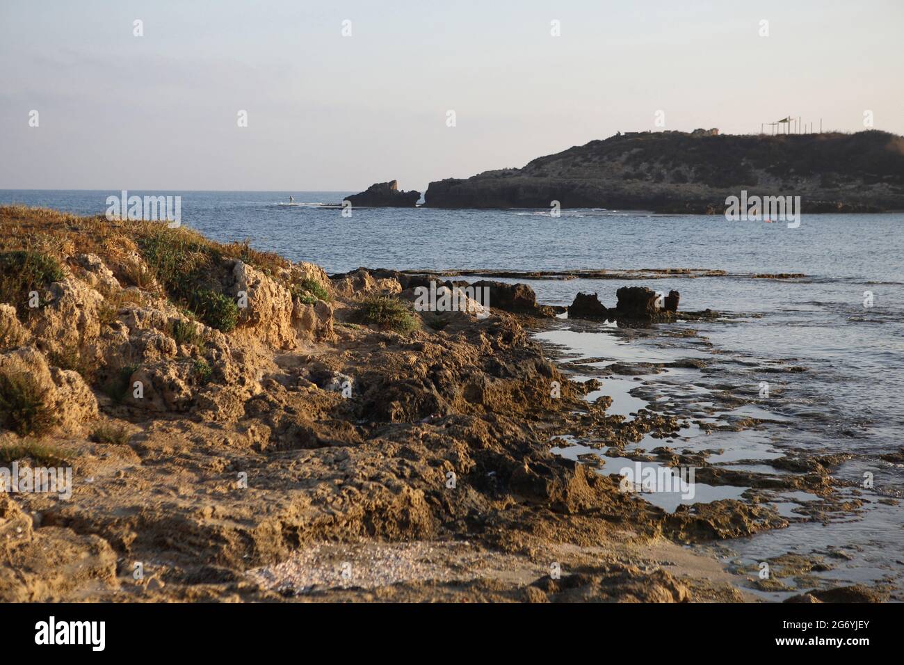 Tel Dor with ruins of ancient Phoenician city on the Carmel Coast ...