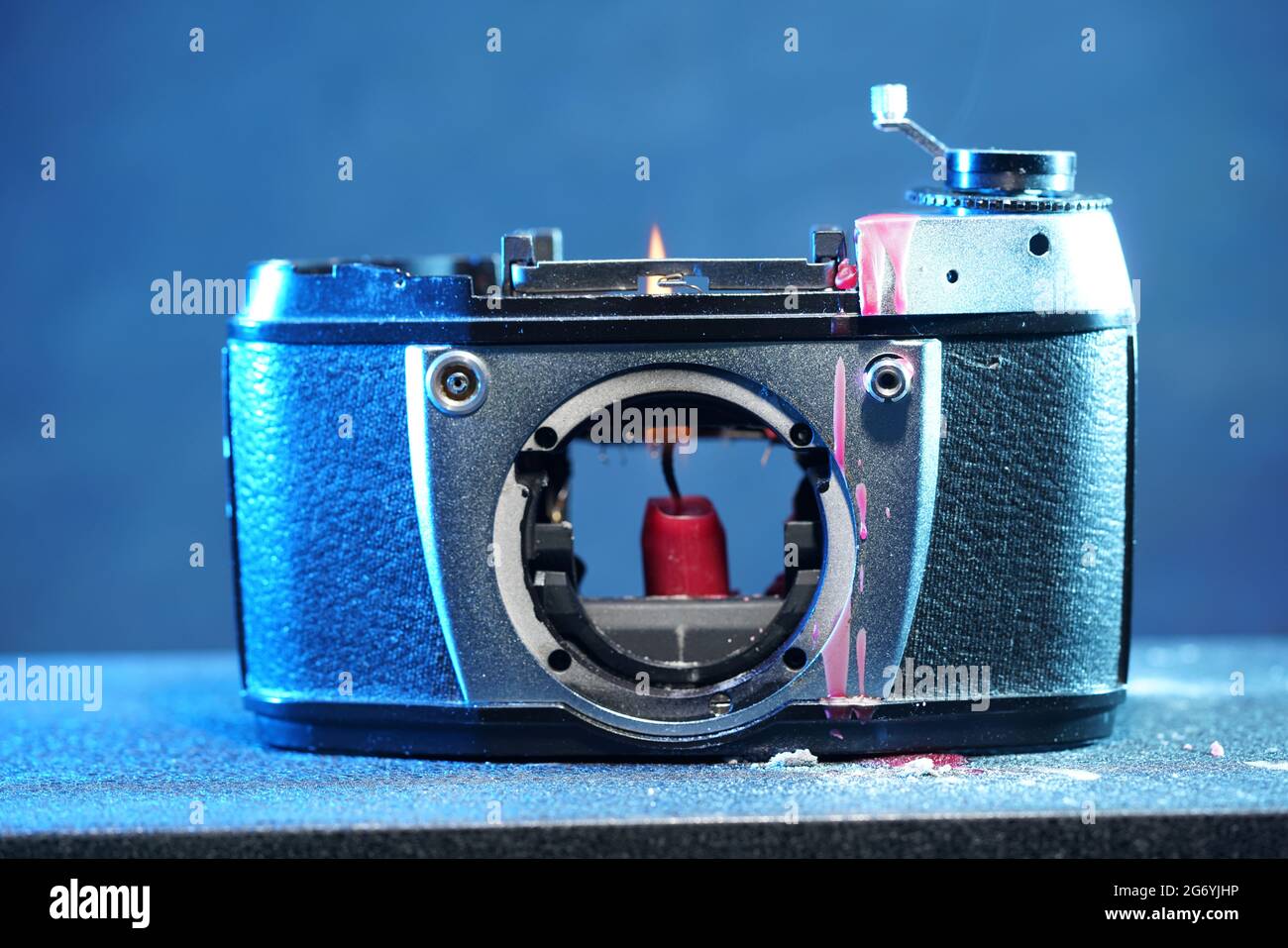 Film burn photo hi-res stock photography and images - Alamy