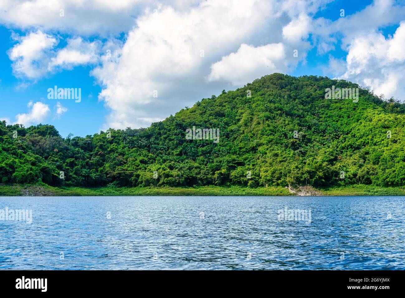 Hanabanilla dam or lake landscape, Villa Clara, Cuba Stock Photo - Alamy