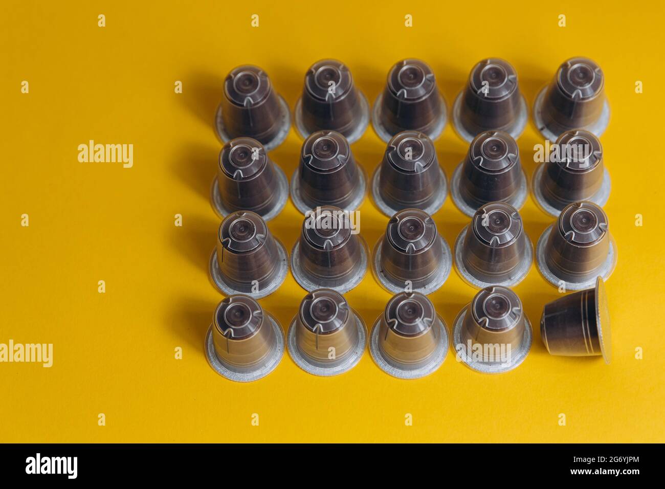 Collection of disposable coffee capsules Stock Photo - Alamy