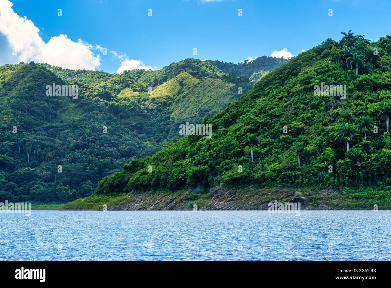 Hanabanilla dam or lake landscape, Villa Clara, Cuba Stock Photo - Alamy