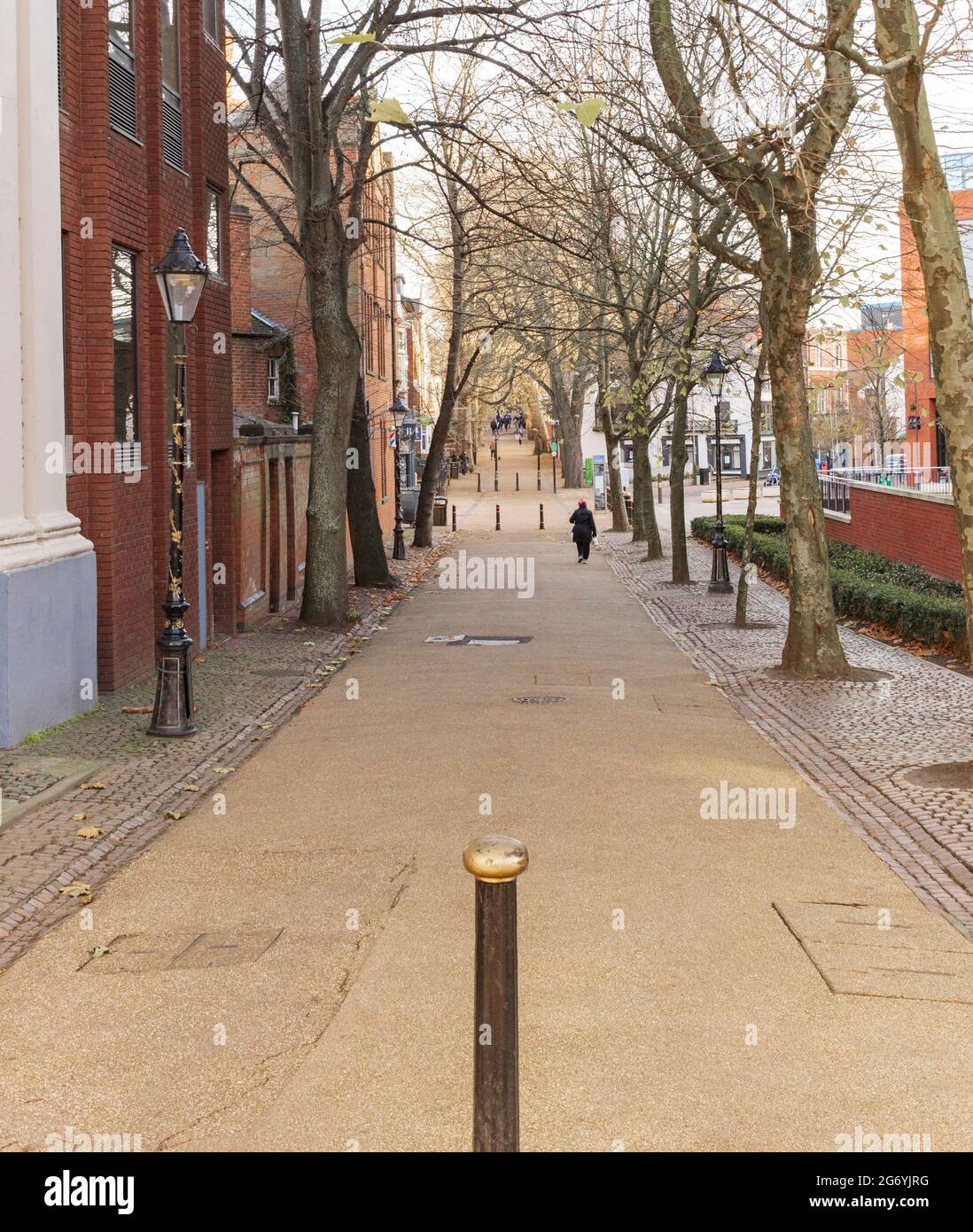 New Walk near Welford Place, shows it dipping then rising view of New ...