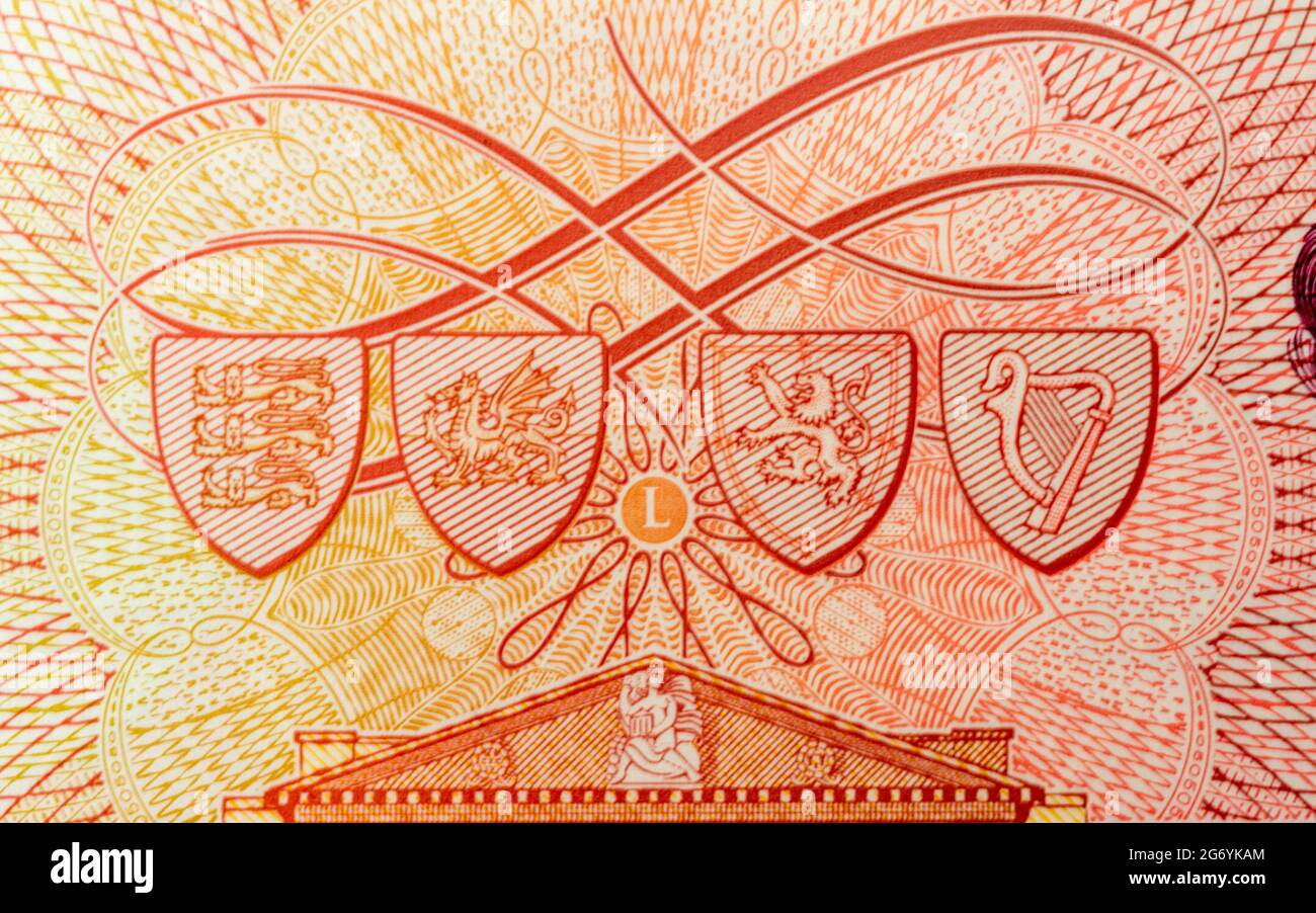 Close-up of the new polymer £50 pound banknote from the Bank of England ...
