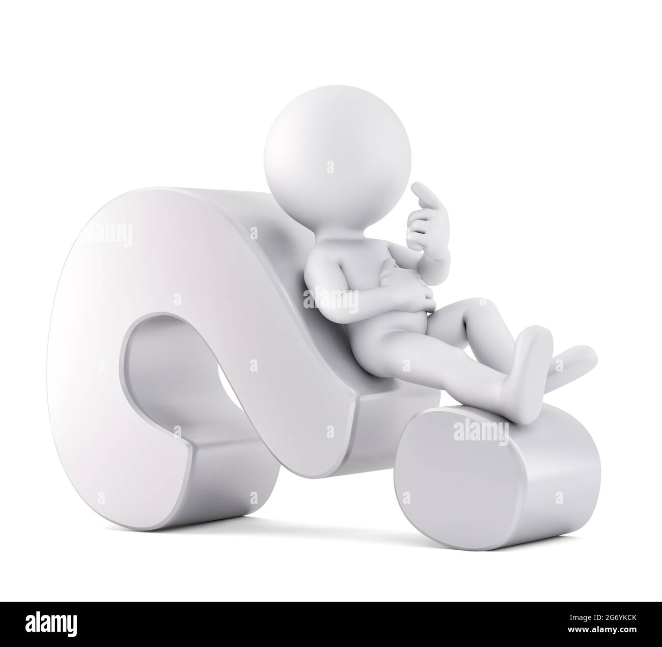 Question mark cartoon character 3d hi-res stock photography and images ...