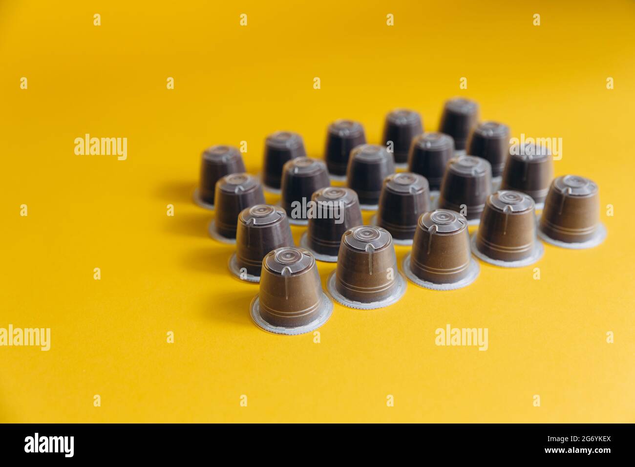 Rows of various coffee capsules Stock Photo - Alamy