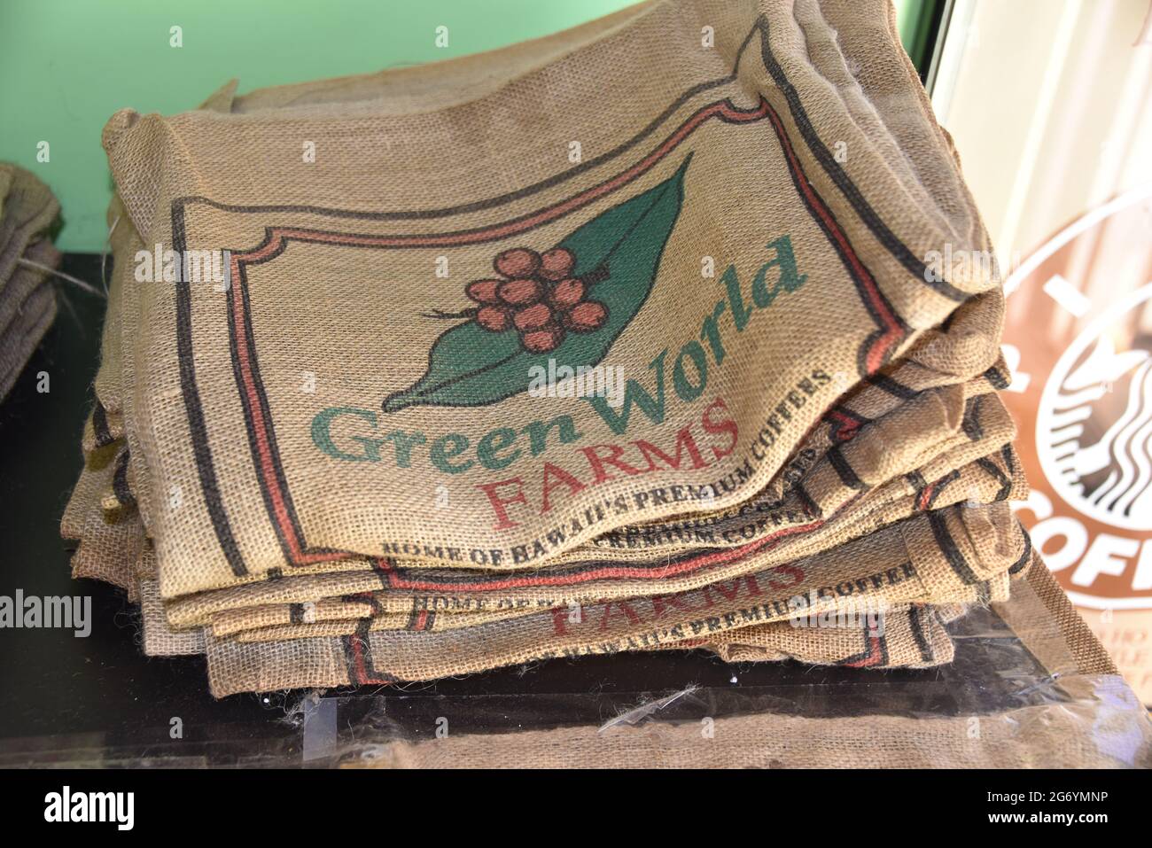 Oahu, HI. U.S.A. 6/2/2021. Green World Coffee Farm. Green Farm is a ...