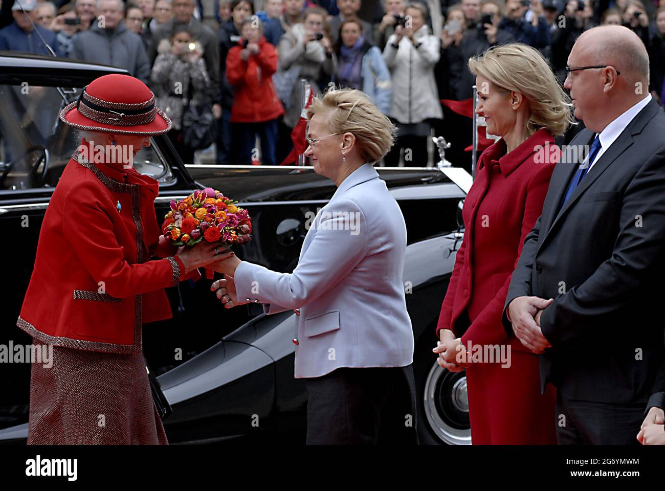 Princess mary red dress hi-res stock photography and images - Alamy