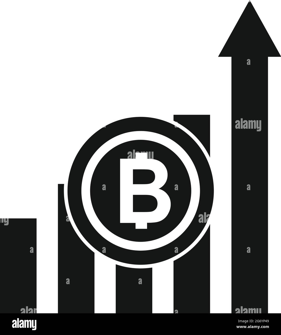 Bitcoin graph icon simple vector. Crypto market Stock Vector Image ...