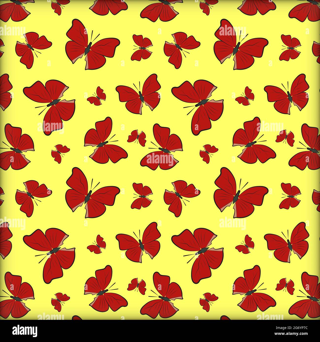 Seamless Butterfly Pattern (Cymothoe sangaris). Butterfly doodle ...