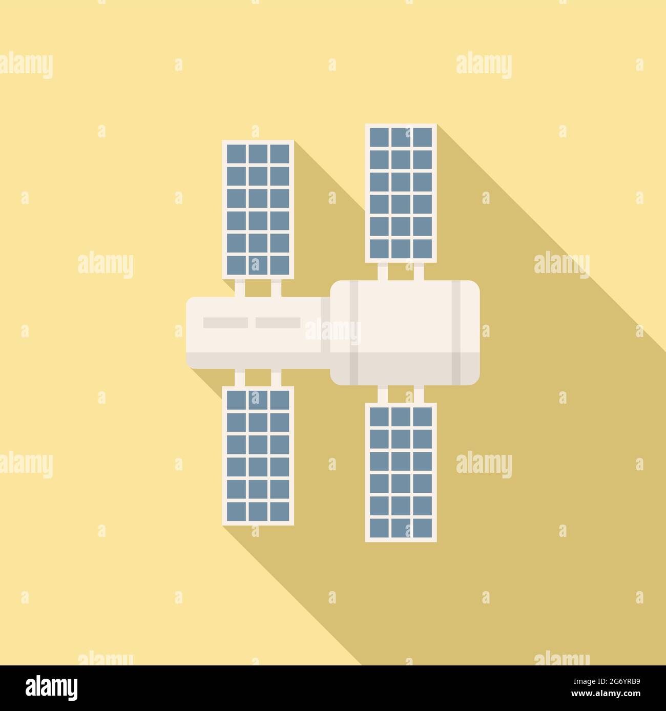 Space station icon flat vector. International satellite station Stock ...