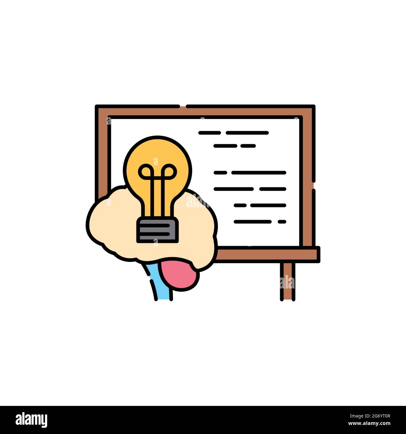 Non-standard school programs olor line icon. Children learning ...