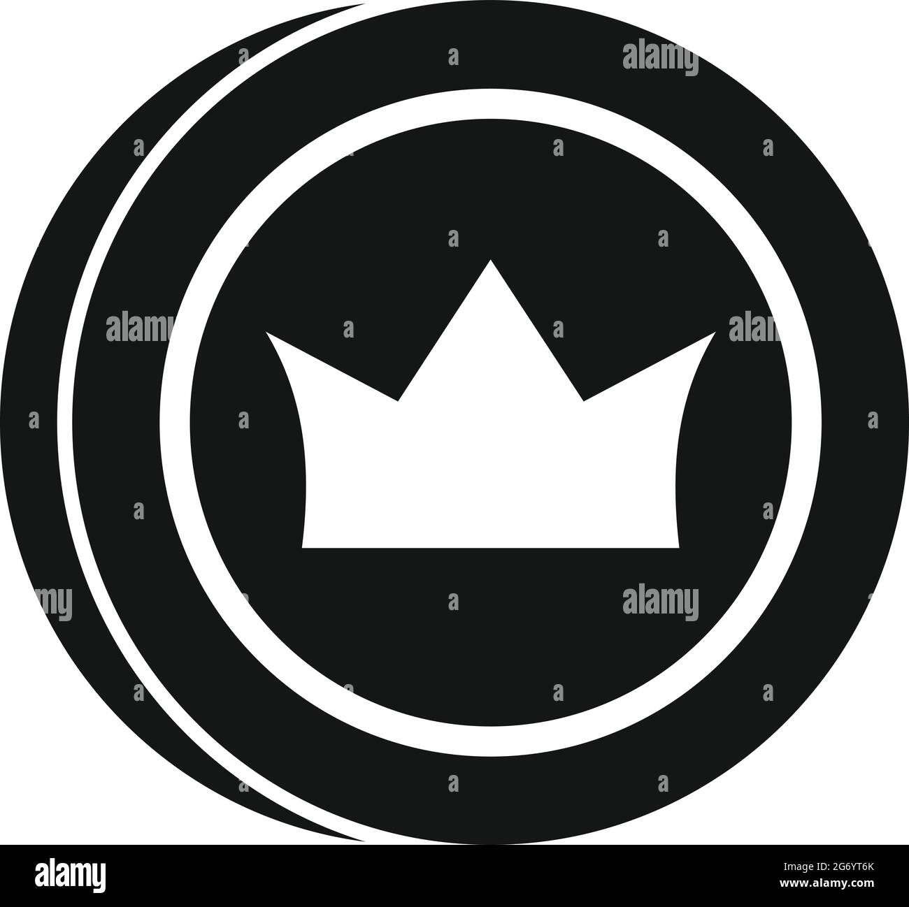Crown token icon simple vector. Badge emblem Stock Vector Image & Art ...