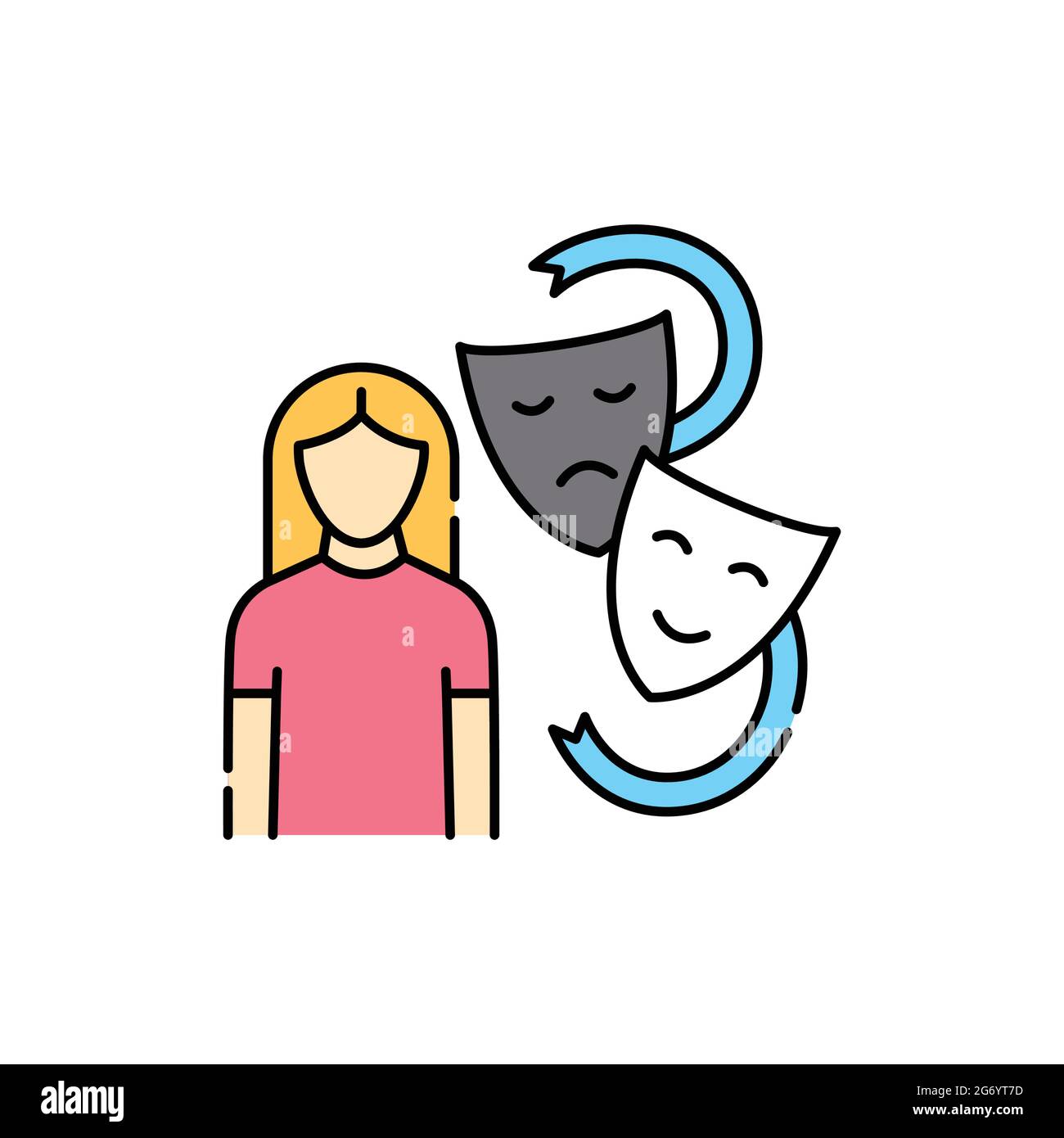 Acting for children olor line icon. Children learning. Pictogram for ...