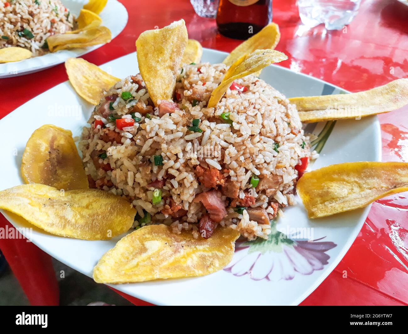 Peruvian food from the Amazon, chaufa with beef jerky and smoked ...