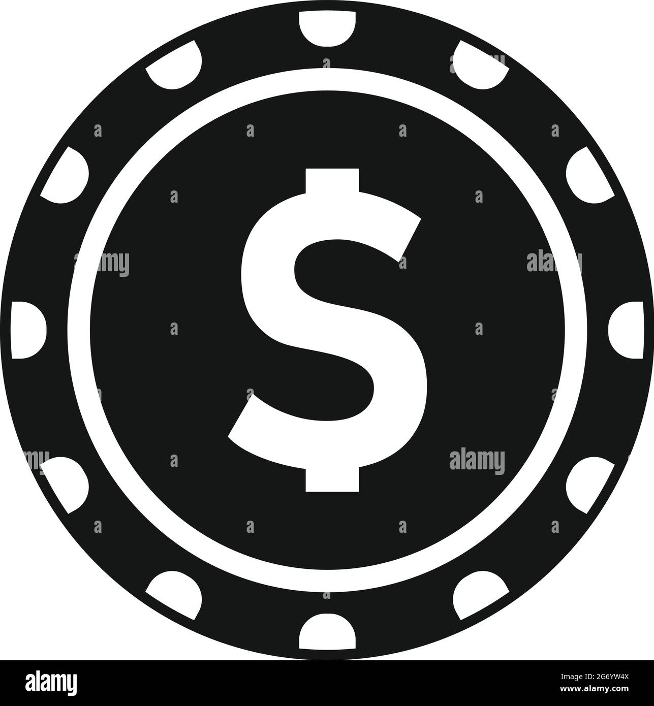 Dollar chip icon simple hi-res stock photography and images - Alamy