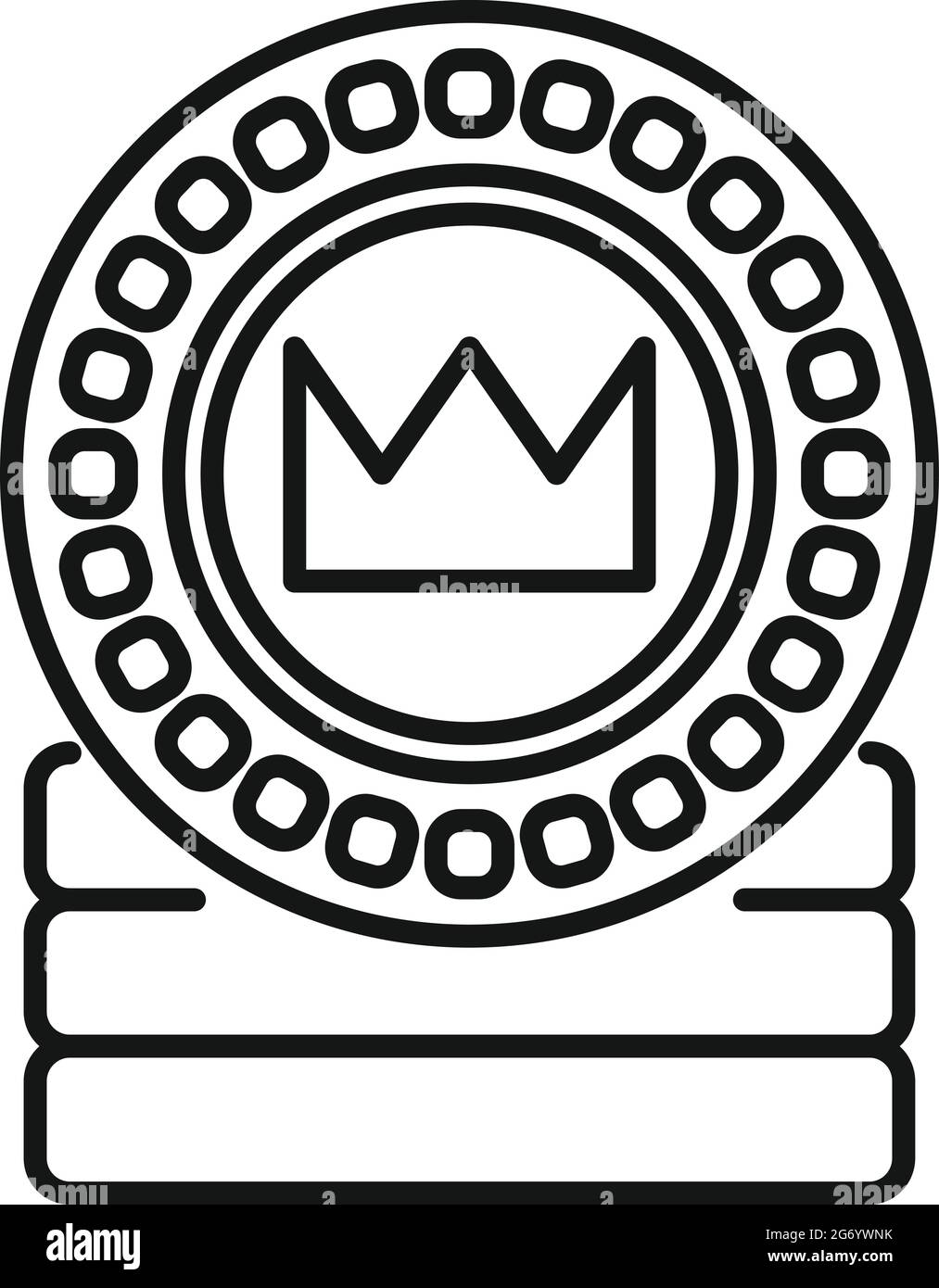 Token coin icon outline vector. Currency fund Stock Vector Image & Art ...