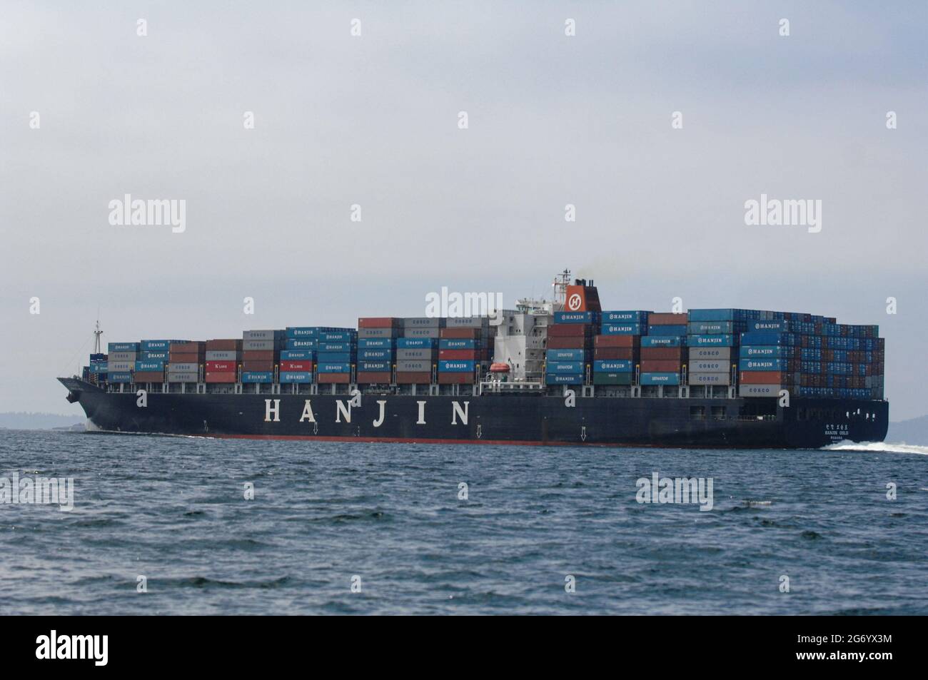 Hanjin Container Ship near Washington/Canada border Stock Photo - Alamy Hanjin Container Ship near Washington/Canada border Stock Photo - Alamy