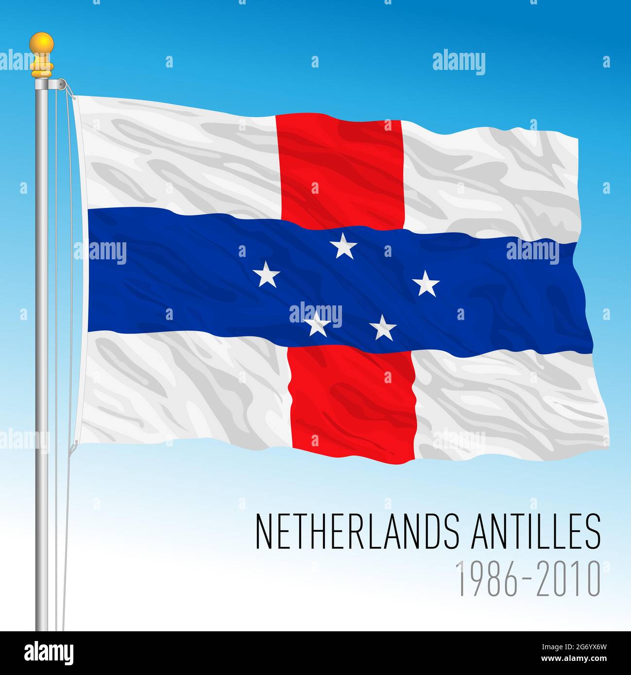 Dutch Antilles official national and historical flag, 1986 - 2010 ...