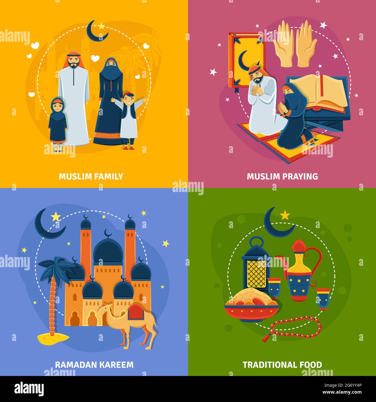 Muslim Beliefs Stock Vector Images - Alamy