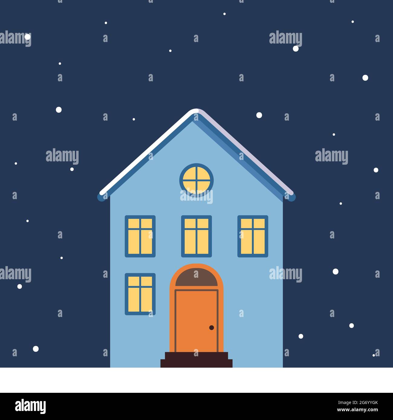 Residential home snow in Stock Vector Images - Alamy