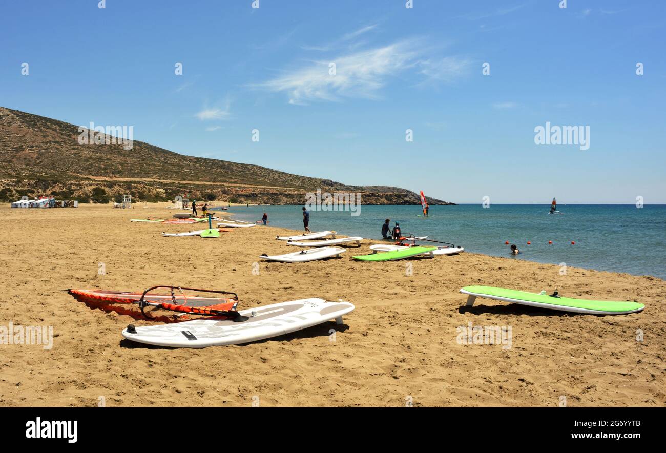 Prasonisi beach surf hi-res stock photography and images - Alamy