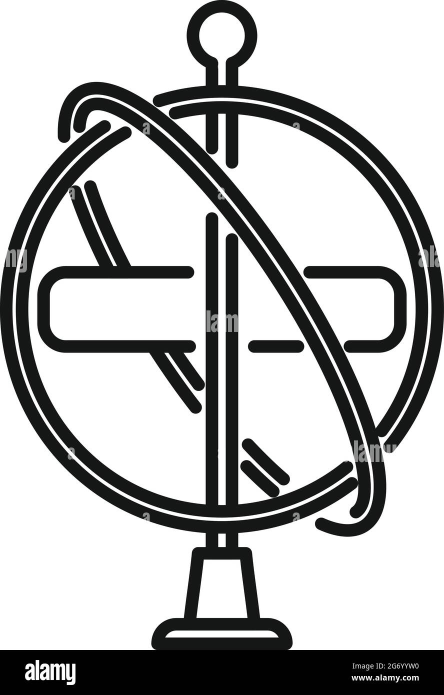 Gyroscope icon outline vector. Gyroscope sensor Stock Vector Image ...