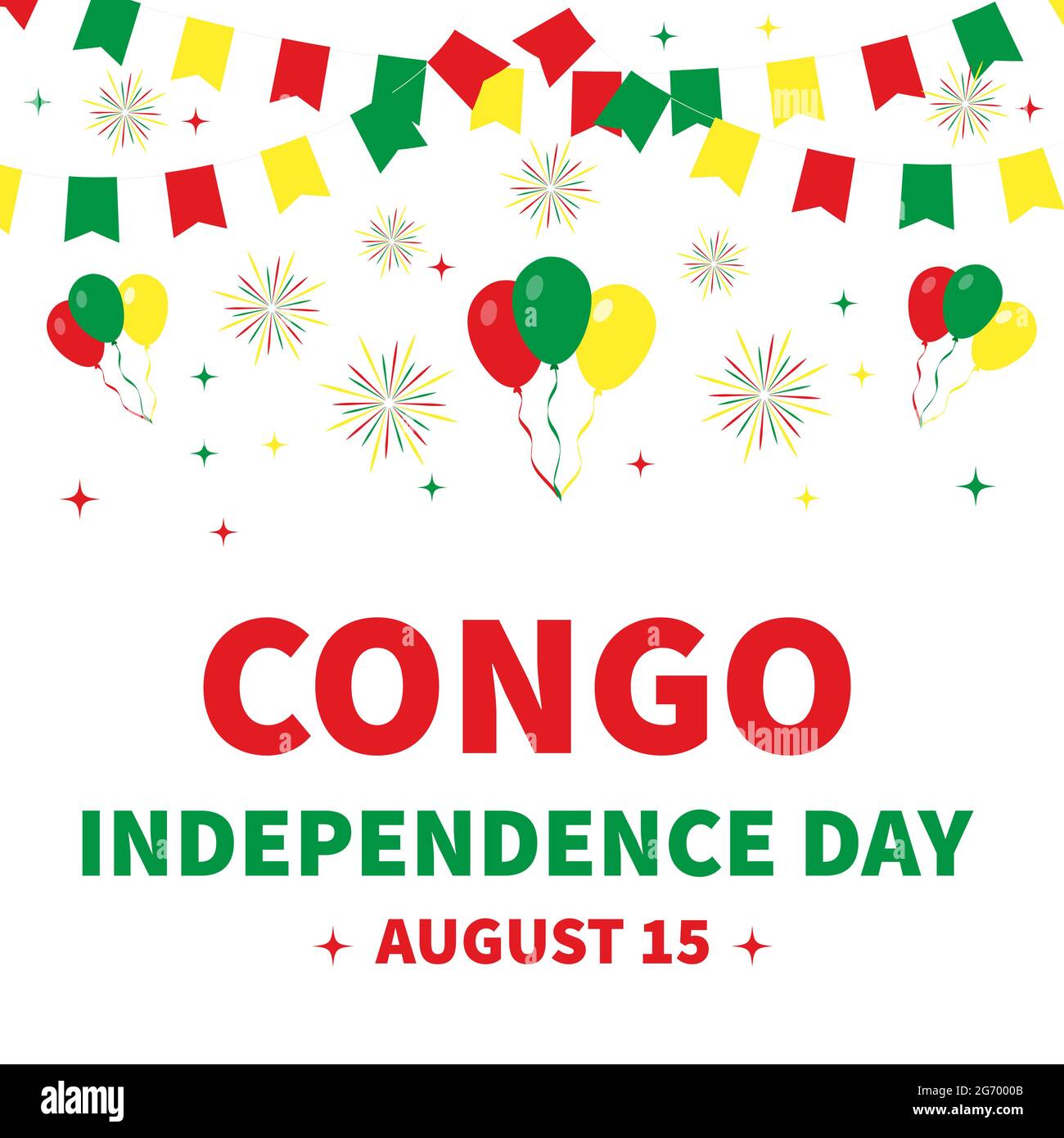 Congo Independence Day lettering typography poster. National holiday ...