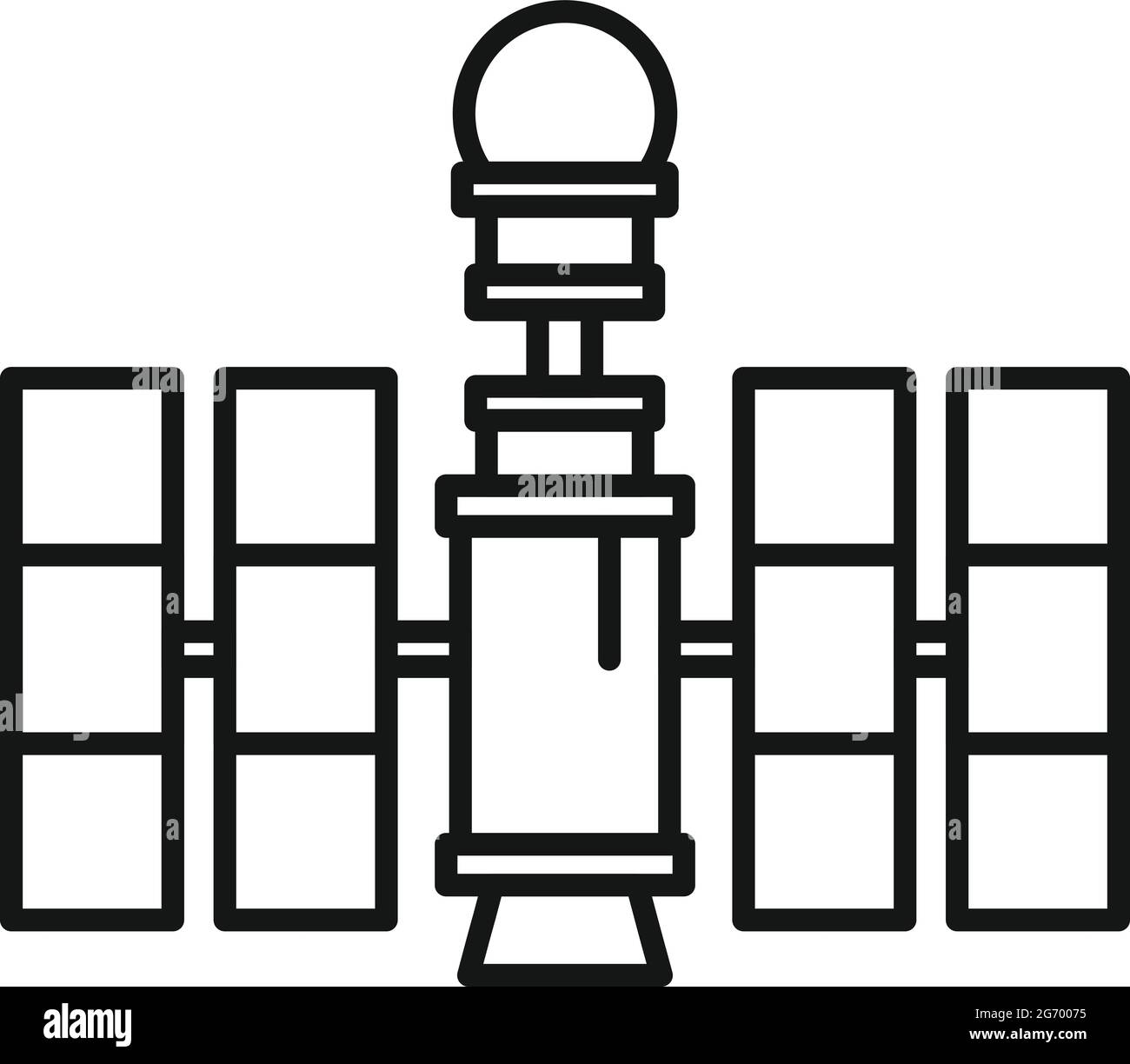 Space station exploration icon outline vector. Mars international ship ...