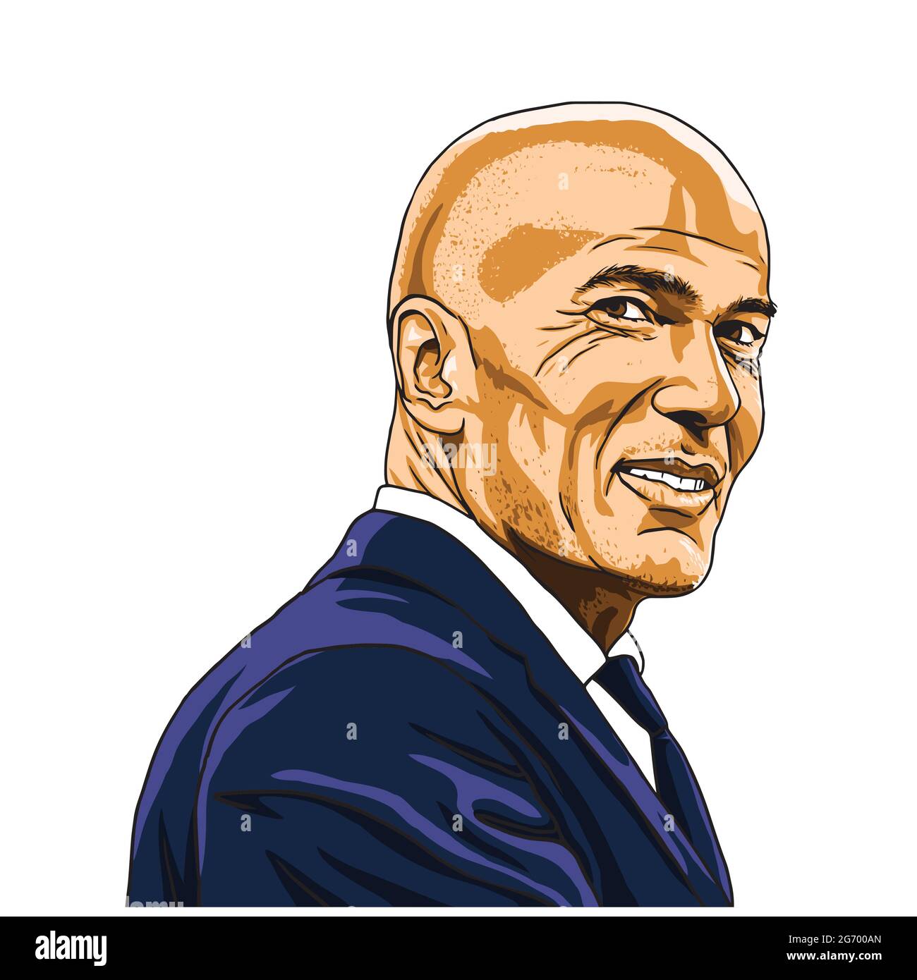 Zinedine zidane france Stock Vector Images - Alamy