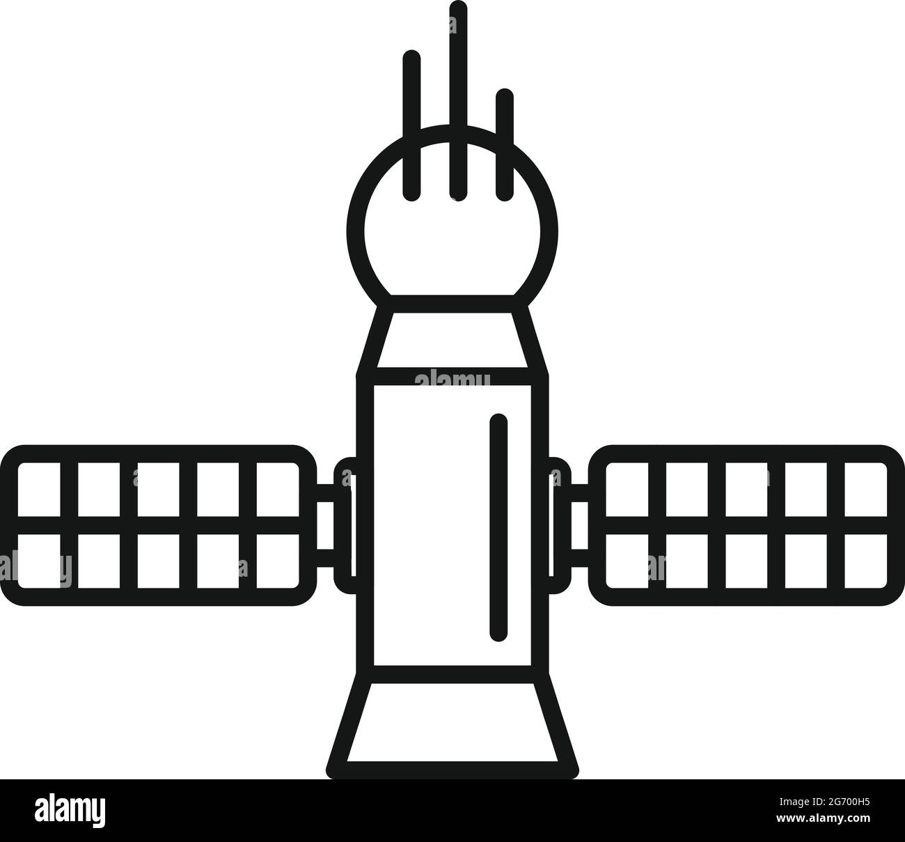 Energy space station icon outline vector. Nasa rocket base Stock Vector ...