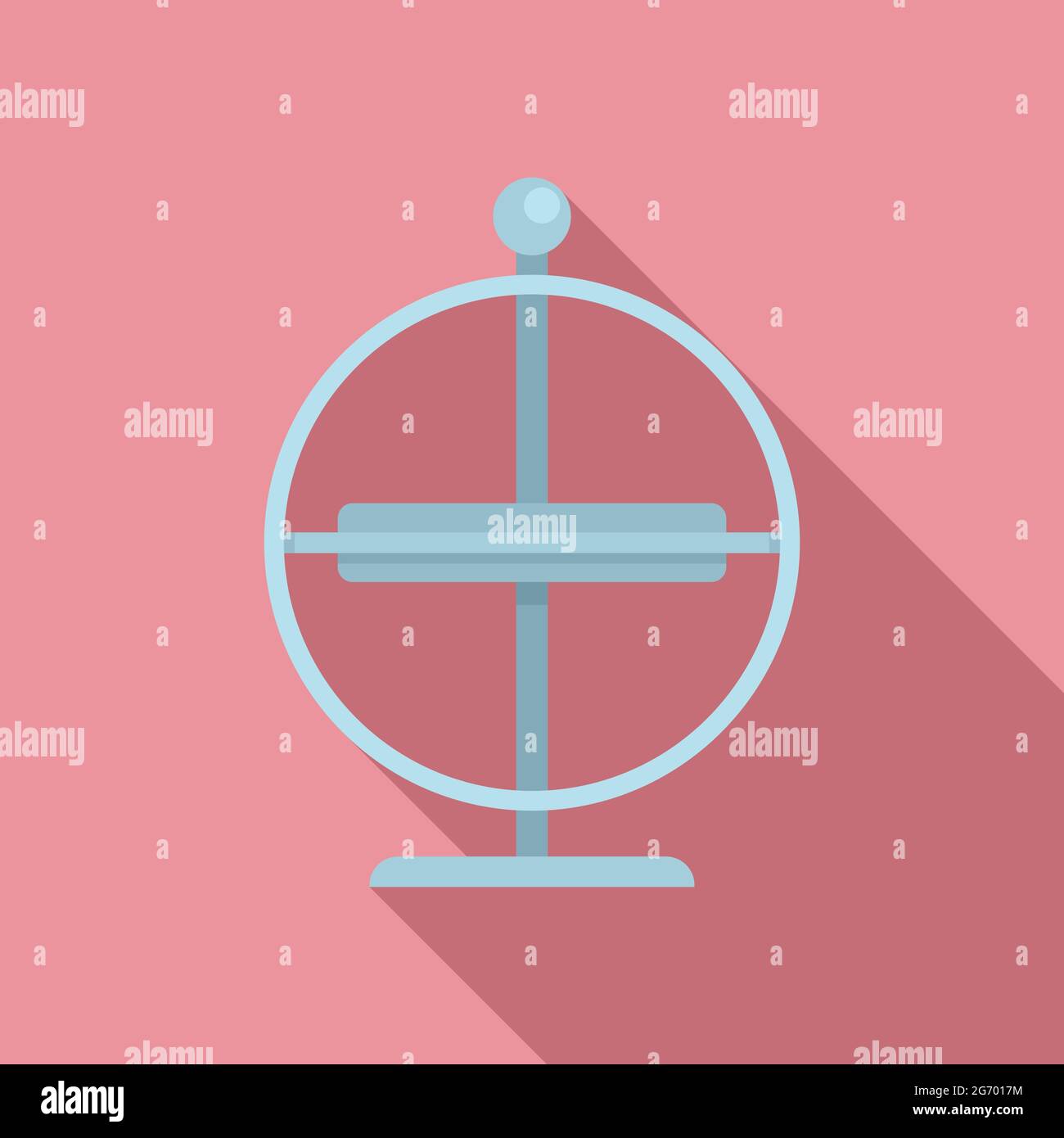 Physics gyroscope icon flat vector. Momentum accelerometer Stock Vector ...