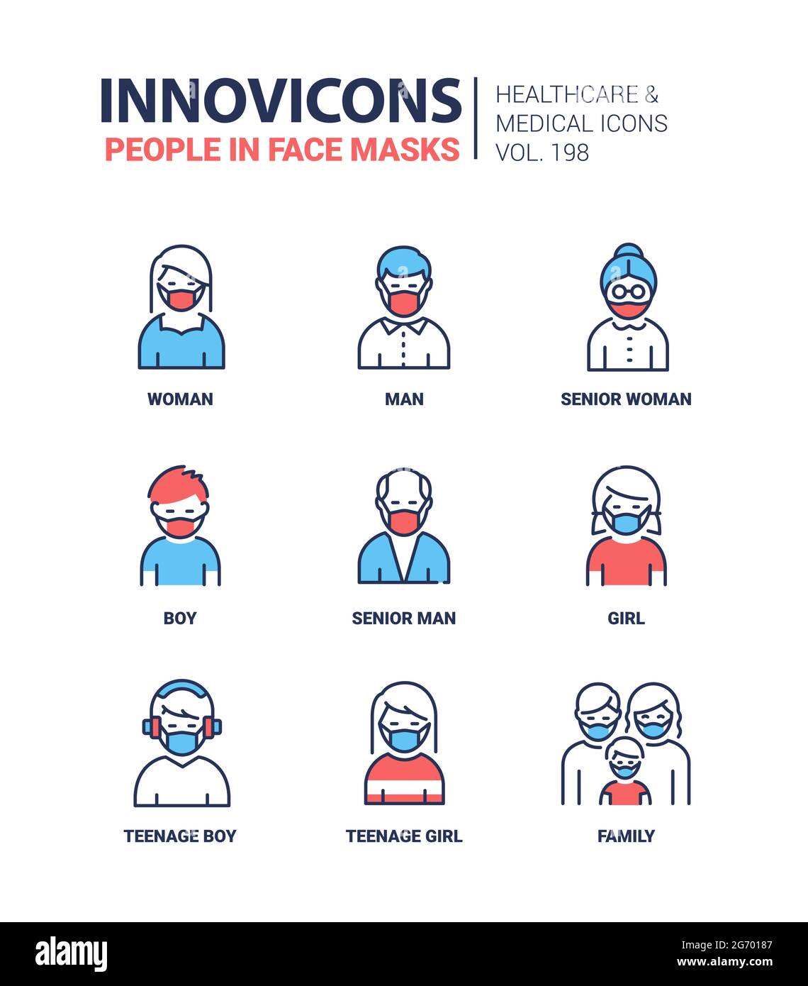 Compulsory use of protective masks Stock Vector Images - Alamy