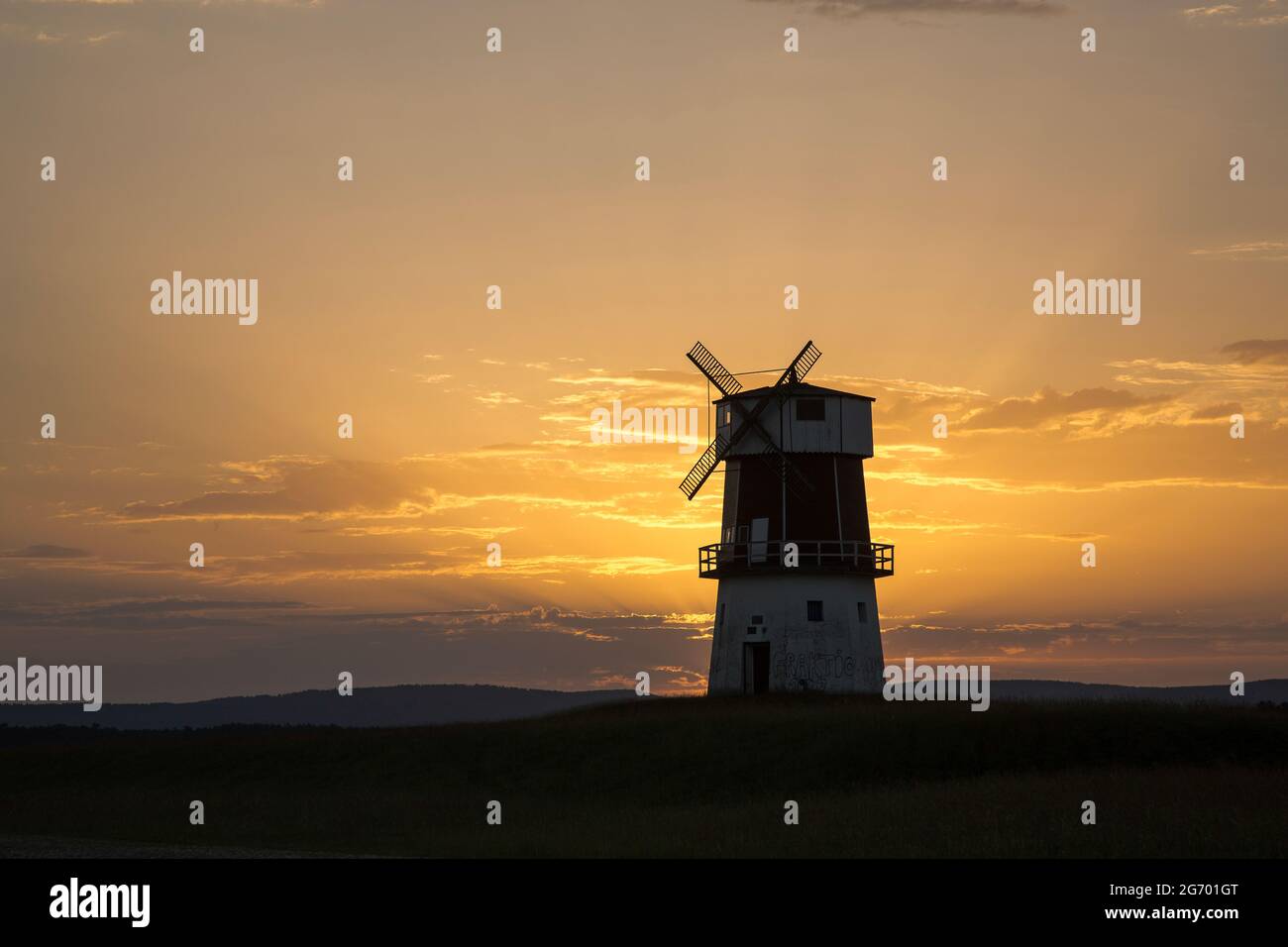 Sunrise with windmill hi-res stock photography and images - Alamy